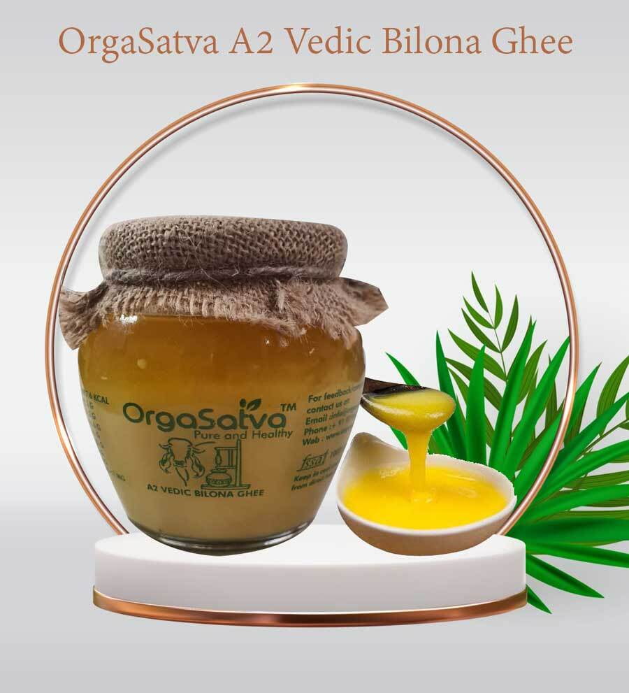 OrgaSatva Natural A2 Gir Bilona Vedic Cow Ghee